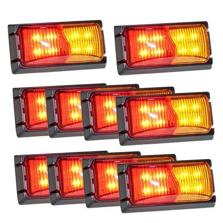10x LightFox LED Clearance Light Red Amber Trailer Truck Clearance ...