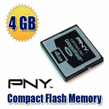 PNY 4GB Optima Pro CompactFlash Card 133X High Speed 4GB CF Card ...