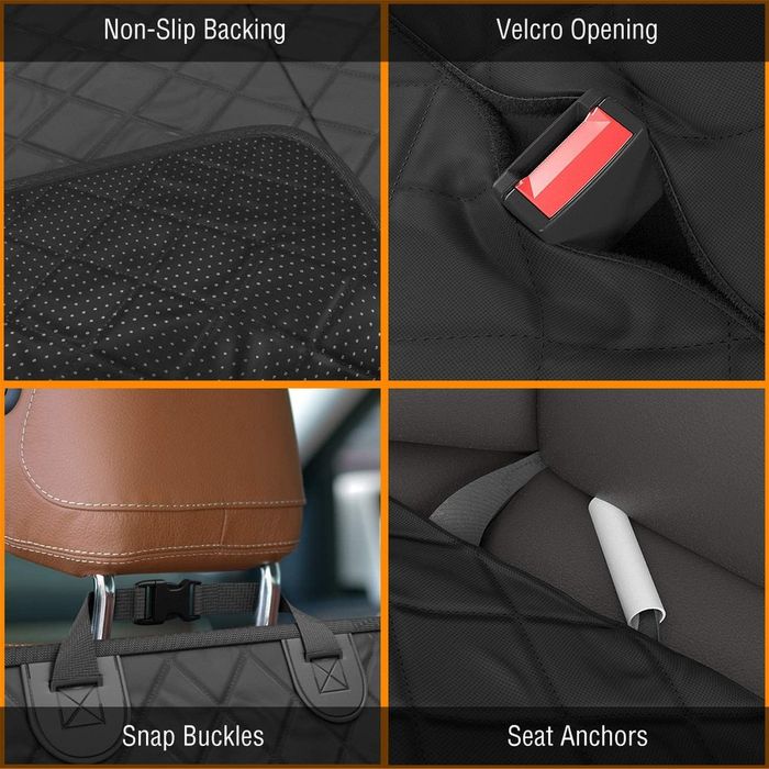 Dog Back Seat Cover Protector Waterproof Scratchproof Nonslip Hammock ...