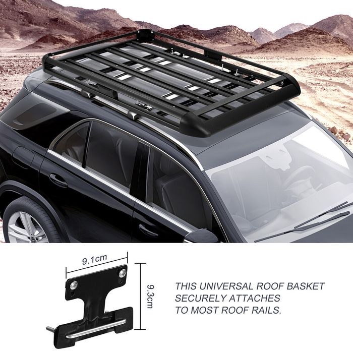 Universal Roof Rack Basket Luggage Carrier Cargo Holder Storage for Car ...