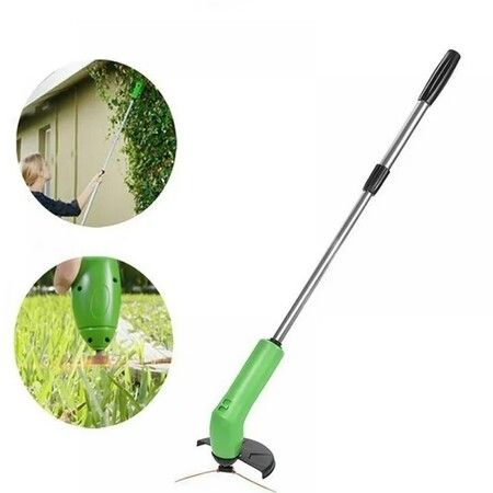 Cordless Grass Trimmer Leaves Cutter Mower Weed Lawn Cutting Garden ...