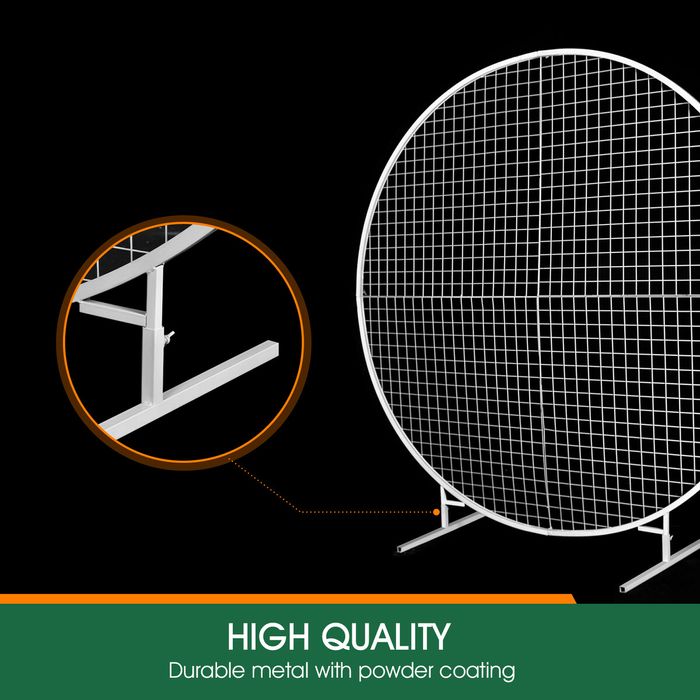 1.8M Wedding Party Arch Mesh Backdrop Stand White Round Hoop Decoration ...