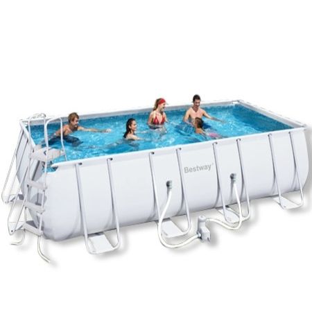Bestway Extra Large Steel Frame Above Ground Swimming Pool ...