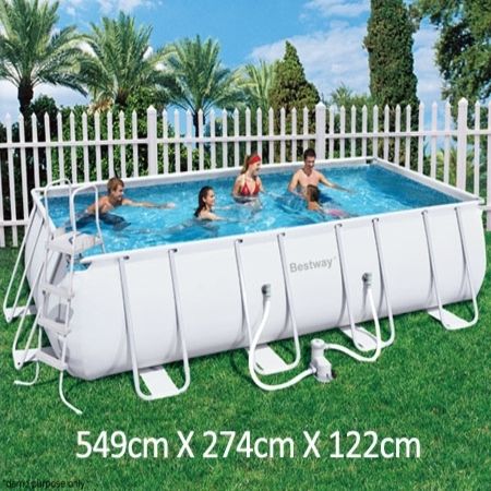 Bestway Extra Large Steel Frame Above Ground Swimming Pool ...