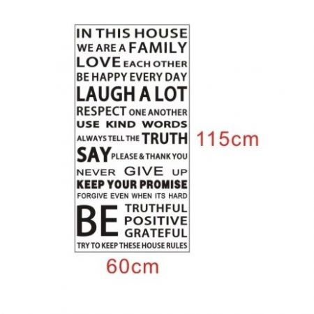 Family House Rules stickers wall Decal Removable Art Vinyl Decor Home ...