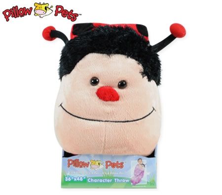 Pillow Pets Character Throw Ms Lady Bug Blanket