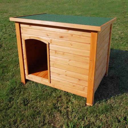 Dog Kennel - Timber Log Wooden Cabin Dog House