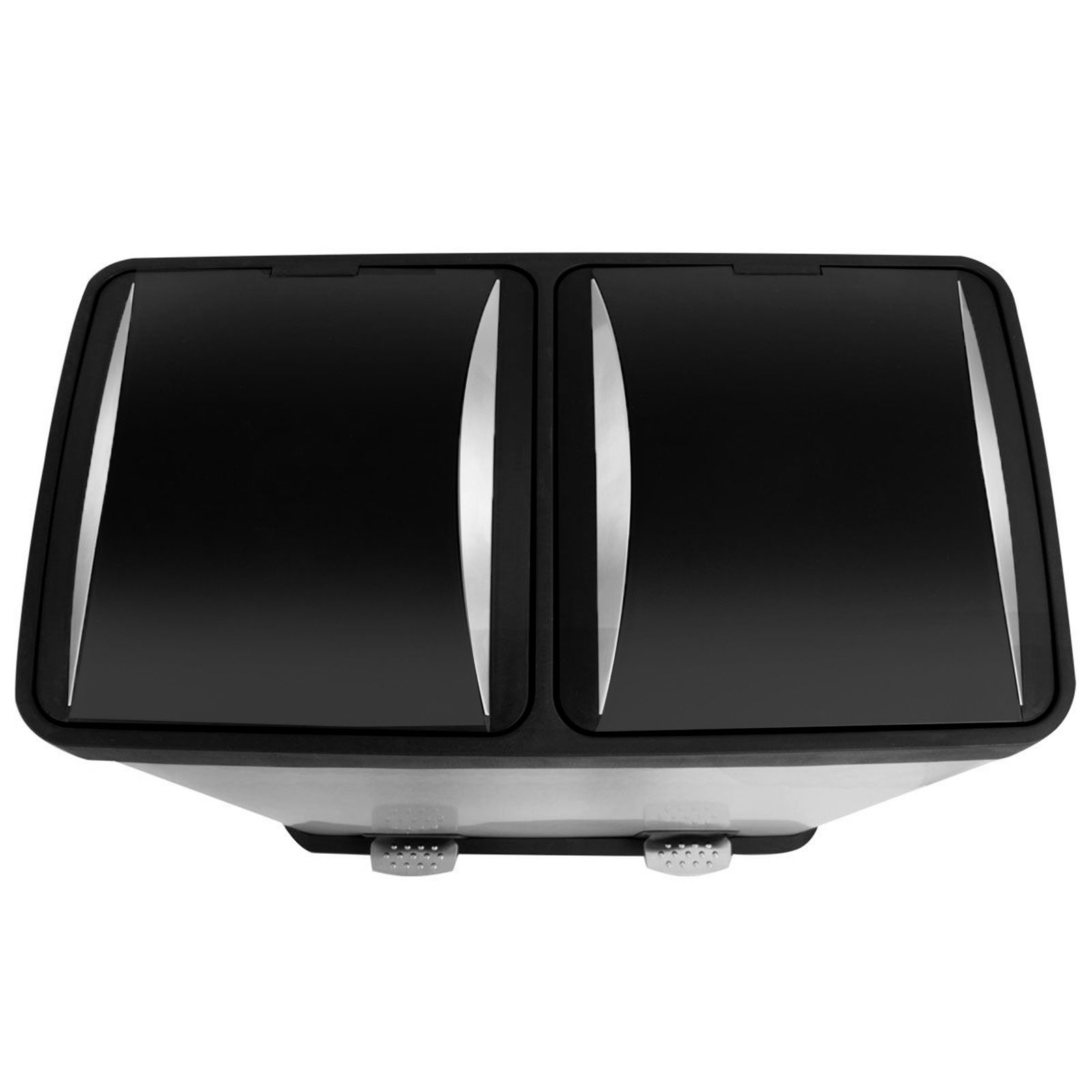 Modern 60L Dual Compartment Stainless Steel Garbage Bin | Crazy Sales