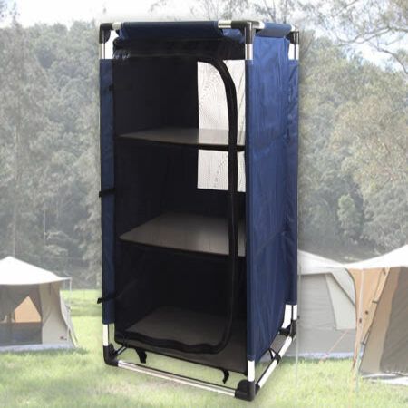 Portable Foldable Outdoor Travel Camping Cupboard - Navy