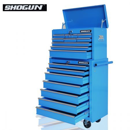 16 Drawer Tool Box Trolley - Blue