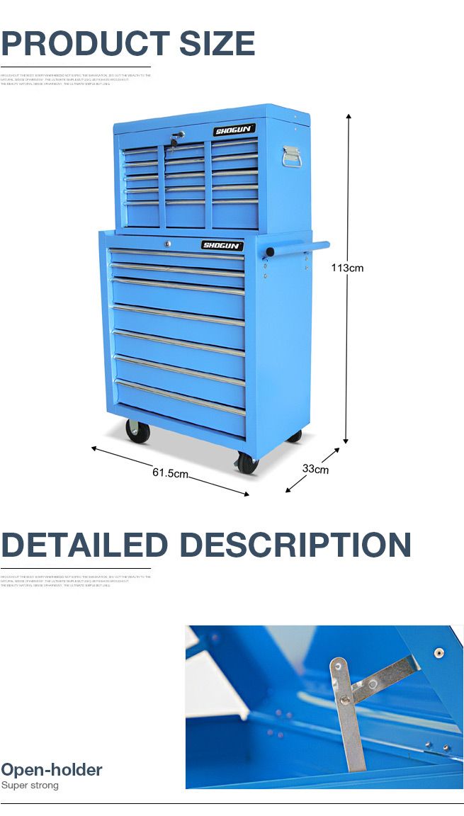 16 Drawer Tool Box Trolley - Blue | Crazy Sales