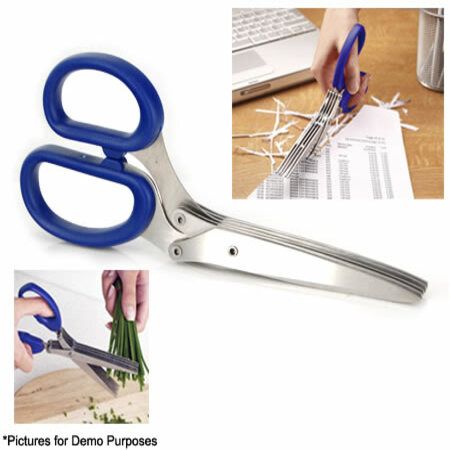 Stainless Steel 5 Multi-blade Herb/Paper/Craft Cutting Scissors