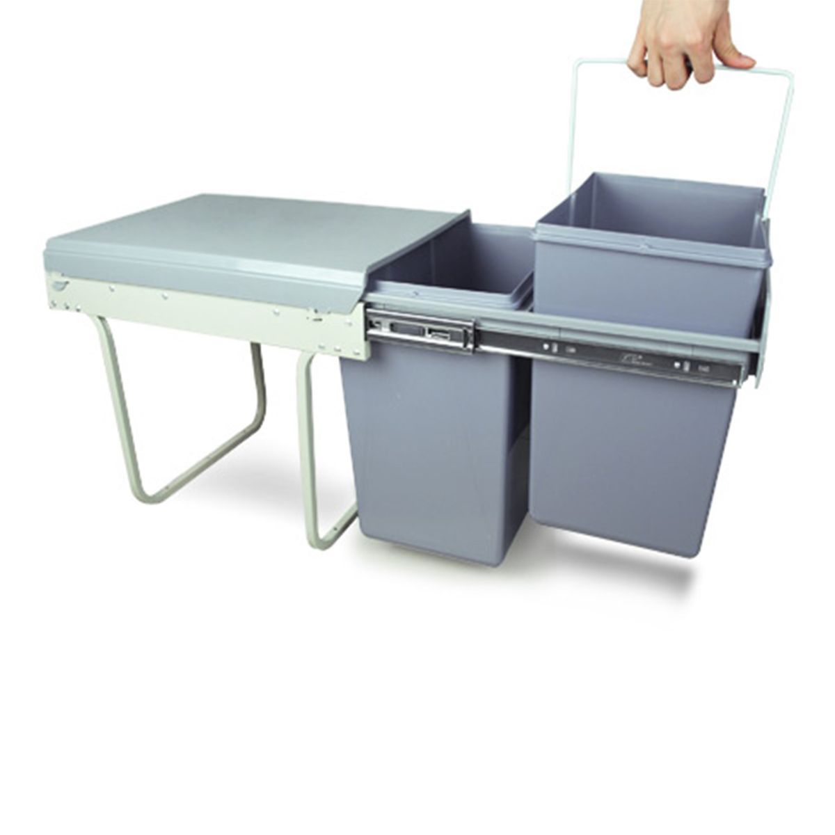 Double 20 Litre Pull Out Rubbish Bin | Crazy Sales