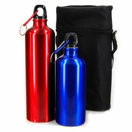 Finelife 5 Piece Aluminium Camping Bottle Set