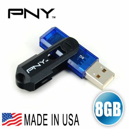 FREE SHIPPING PNY 8GB Mini Attache Series Premium USB Portable Flash Memory Drive 8GB USB Pen Drive