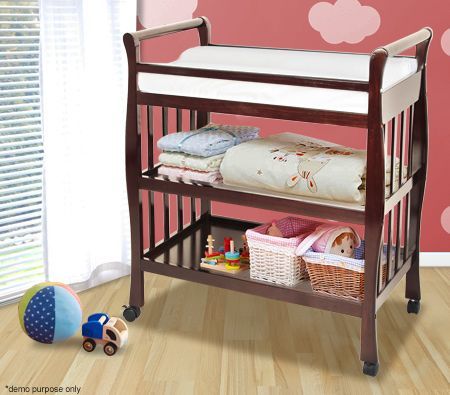 Walnut Changing Table w/Changing Pad