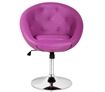 Purple PU Tufted Bar Chair