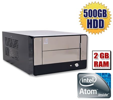 Intel Atom Dual Core 1.6Ghz 2GB RAM 500GB HDD Mini-ITX Box Case ...