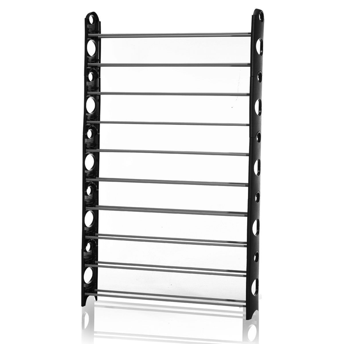 Black 50 Pair Stackable Shoe Storage Rack | Crazy Sales
