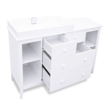 Baby Changing Table Cabinet with Drawers - White | Crazy Sales