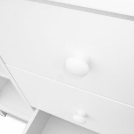 3-In-1 Baby Cot & Baby Changing Table Cabinet with Drawers - White ...
