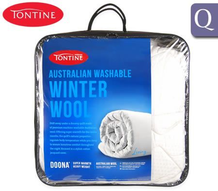 Tontine Quilt Australian Washable Winter Wool Doona 500GM Queen Size