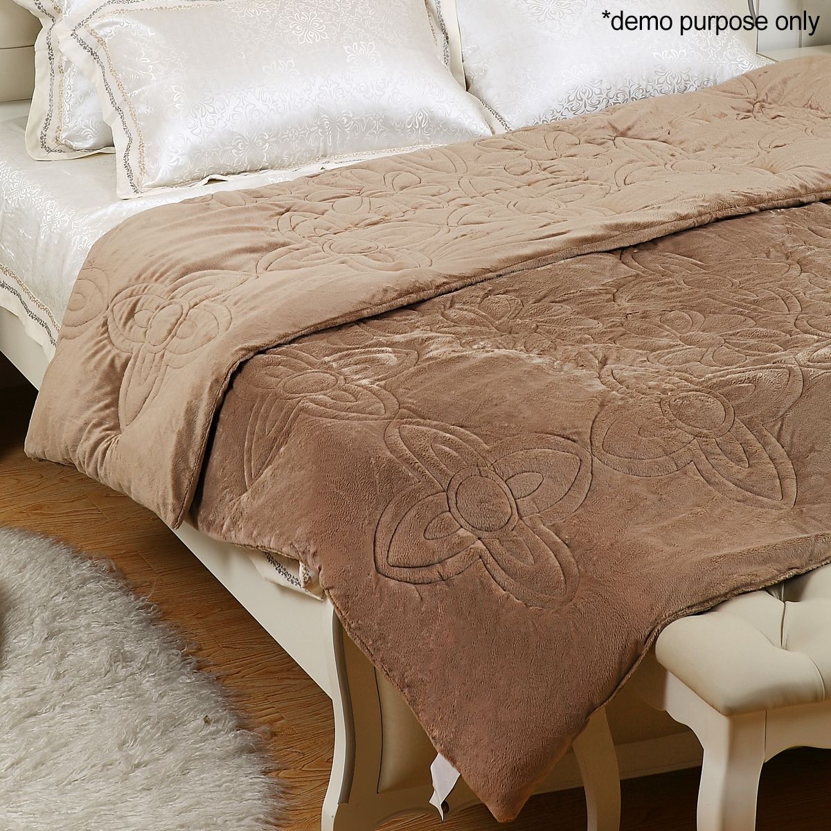 Reversible Mink Blanket Winter Quilt King Size Crazy Sales