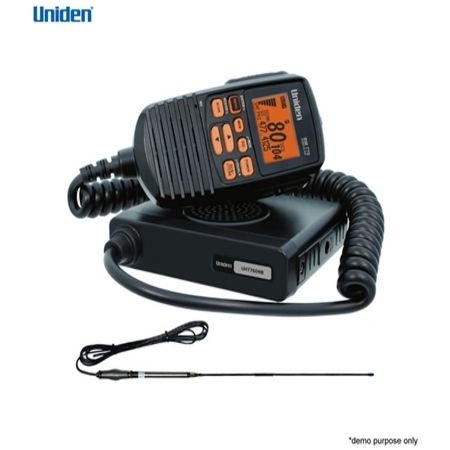 Uniden Compact UHF 80 Channel CB Mobile w/Antenna & Remote Speaker Mic