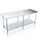Stainless Steel Kitchen Work Bench & Catering Table (183cm x76cm ...