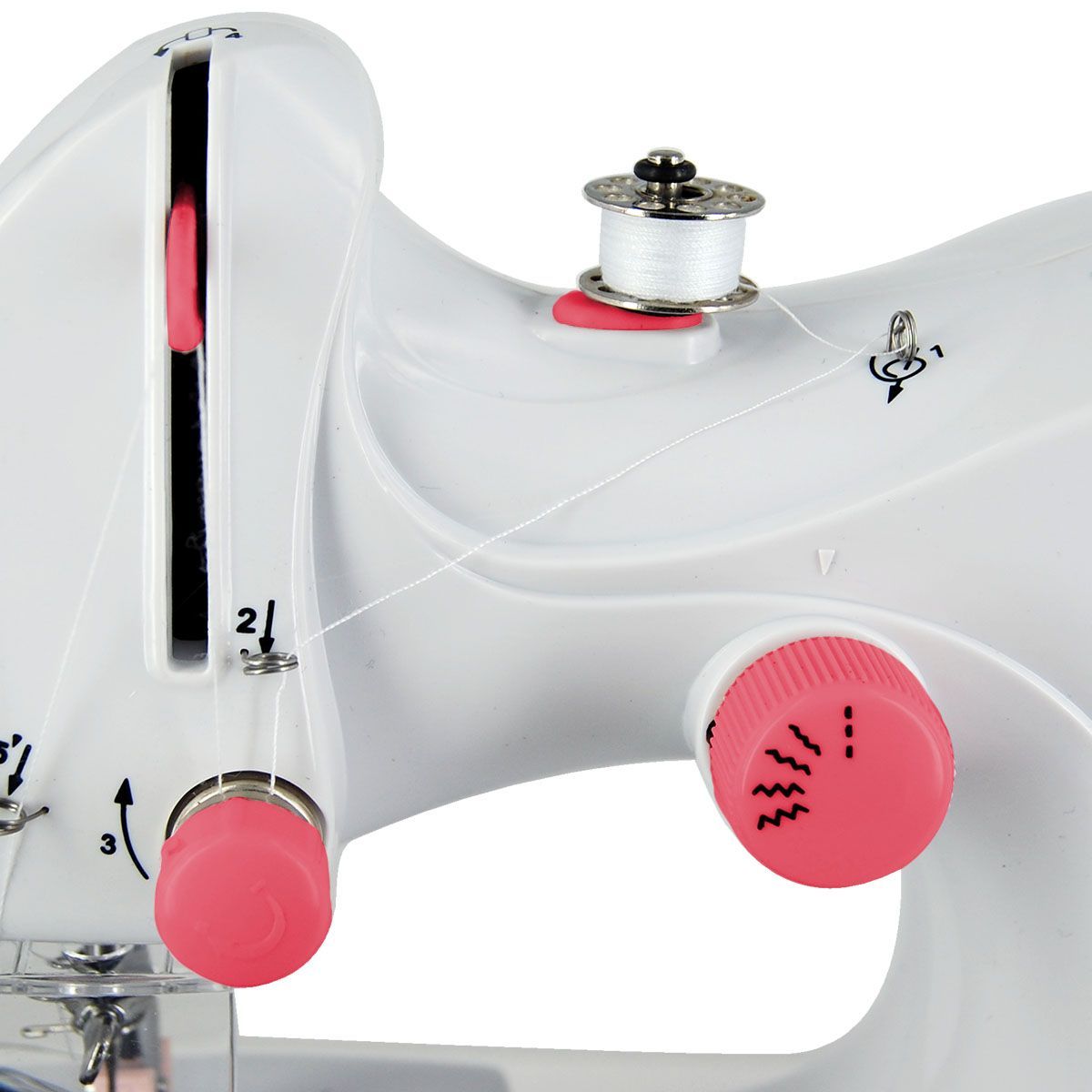 Multi-Function Portable Mini Sewing Machine with Built-in Light and 64 ...