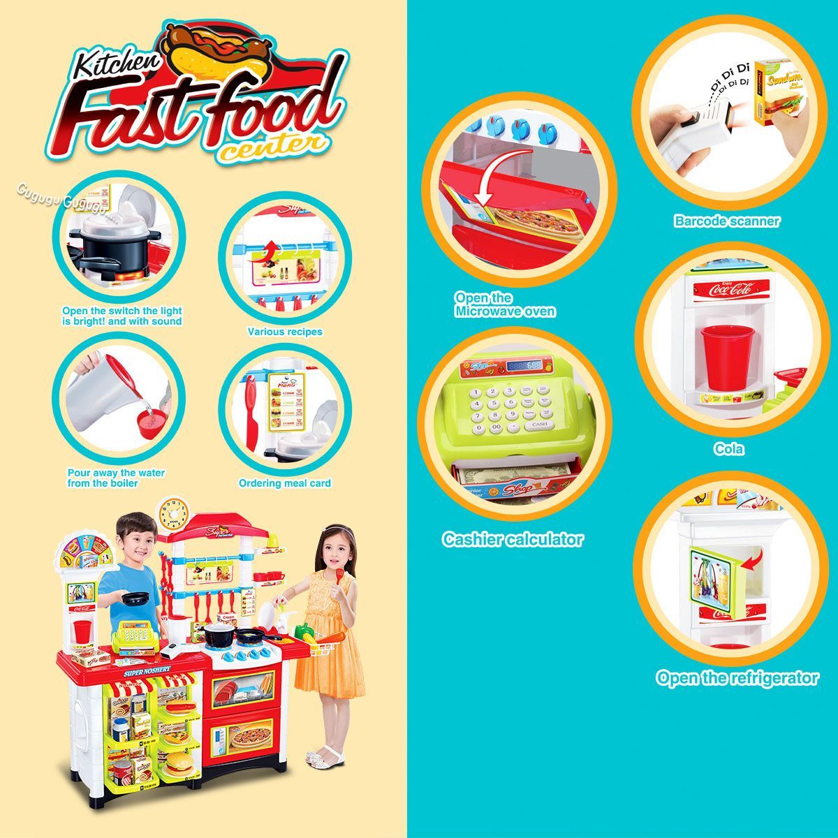 Pretend Play Fast Food Kitchen Center | Crazy Sales