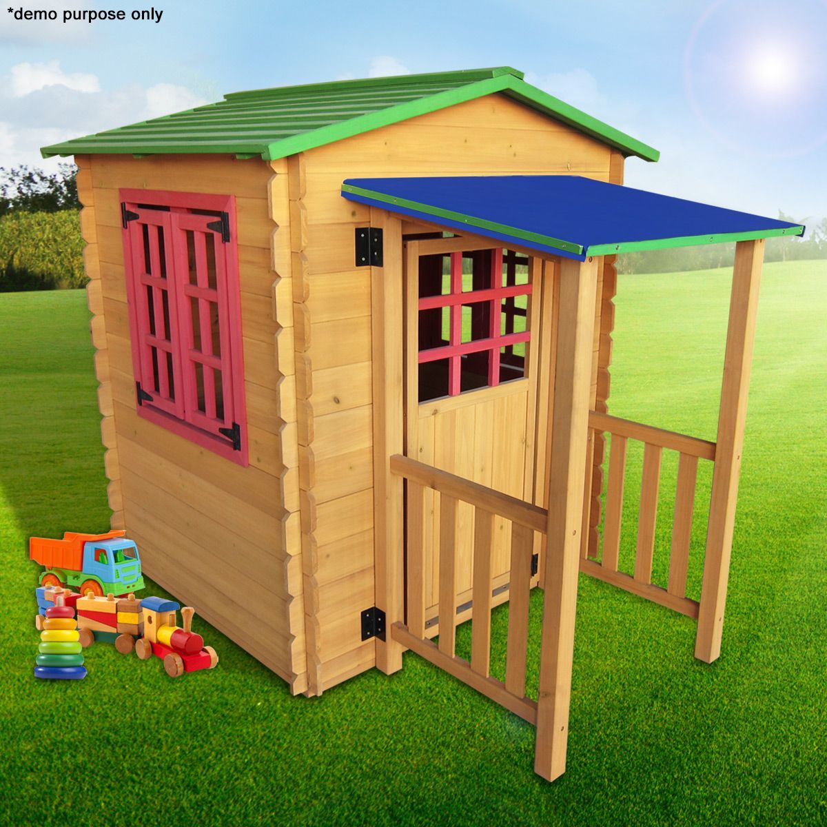 Outdoor Wooden Cubby Playhouse