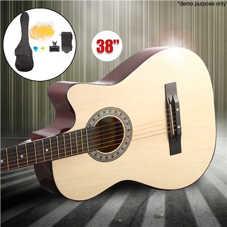 Natural Colour 38" Steel String Acoustic Guitar Pack