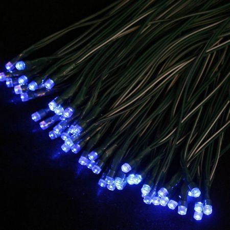17m 100 LED Blue Solar LED Lights Fairy String Christmas Party