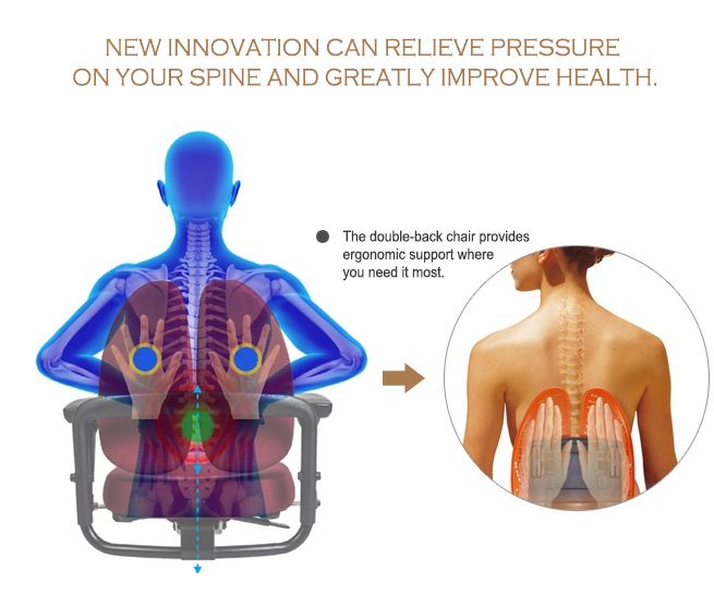 Ergonomic Split Back Chair without Headrest - Crazy Sales