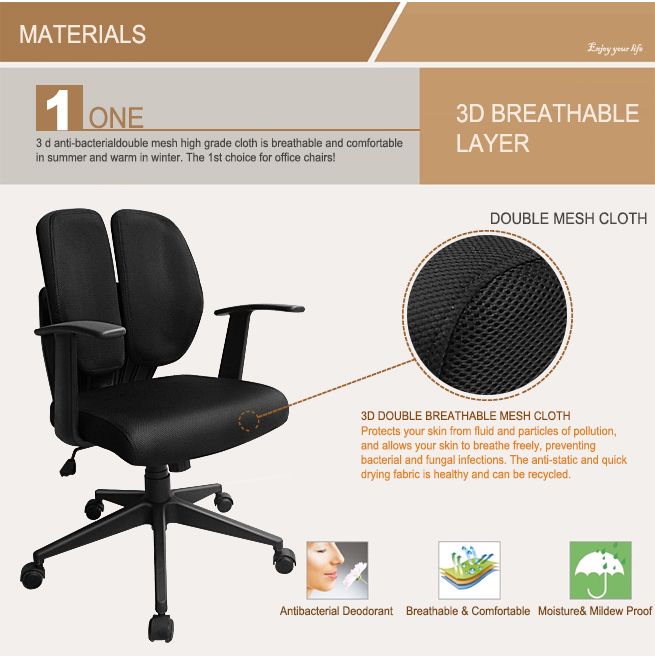 Ergonomic Split Back Chair without Headrest - Crazy Sales