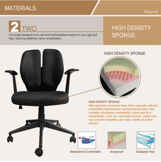 Ergonomic Split Back Chair without Headrest - Crazy Sales