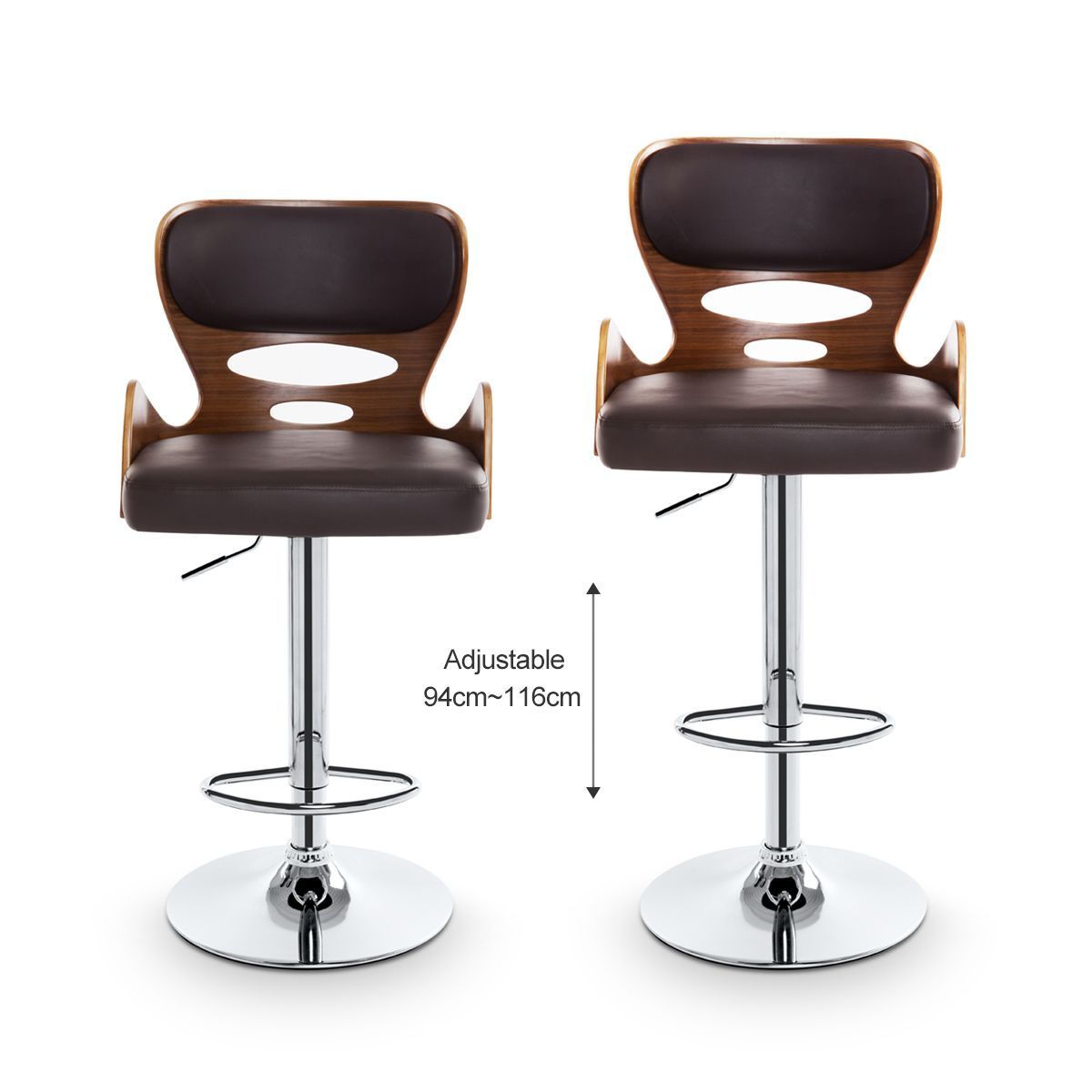Set of 2 Wooden Bar Stools | Crazy Sales