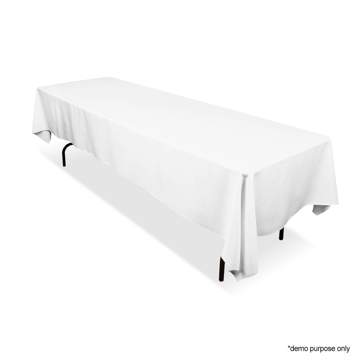 6 piece White Rectangle Tablecloth Set-220cmx380cm | Crazy Sales