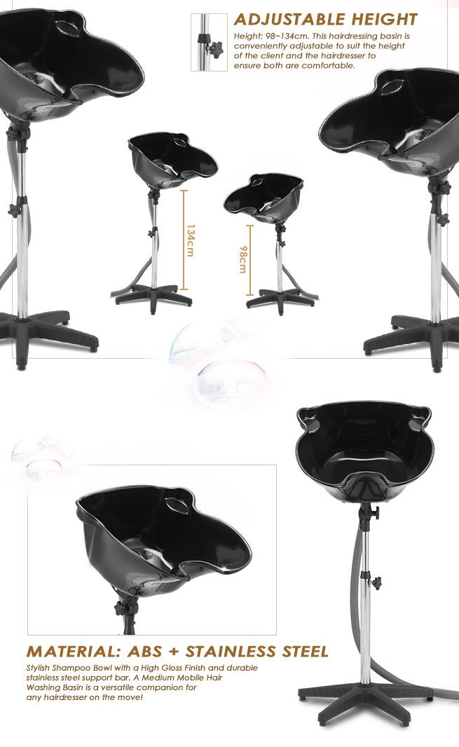 Large Mobile Portable Salon Hair Washing Basin High Gloss - Crazy Sales