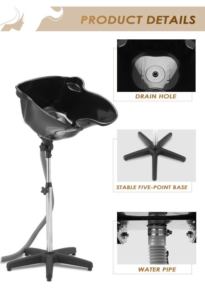 Large Mobile Portable Salon Hair Washing Basin High Gloss - Crazy Sales