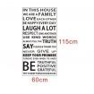 Family House Rules stickers wall Decal Removable Art Vinyl Decor Home Kids
