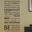Family House Rules stickers wall Decal Removable Art Vinyl Decor Home Kids