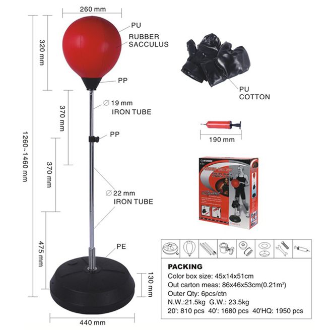 New Boxing Punching Ball Set, Practice Set Speed Ball Free Gloves ...