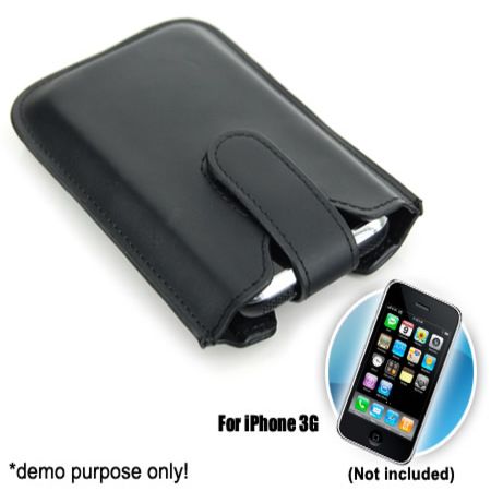 Faux Leather Protective Pouch Pocket Cover Case with Velcro Strap for ...