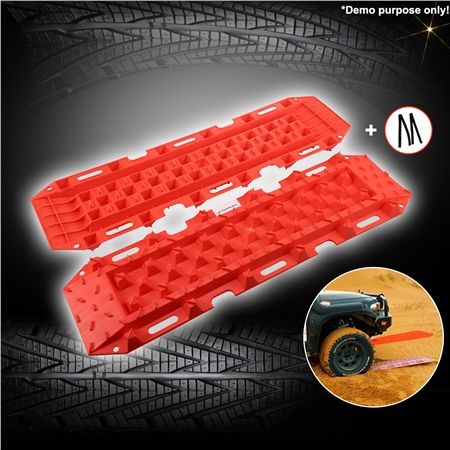 Pair 4WD 4x4 ATV Recovery Tracks Sand Mud Snow Tracks Tyre Accessory