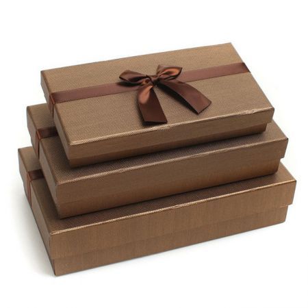 3 pcs Brown Gift Boxes Case For Wedding party Xmas birthday Present ...