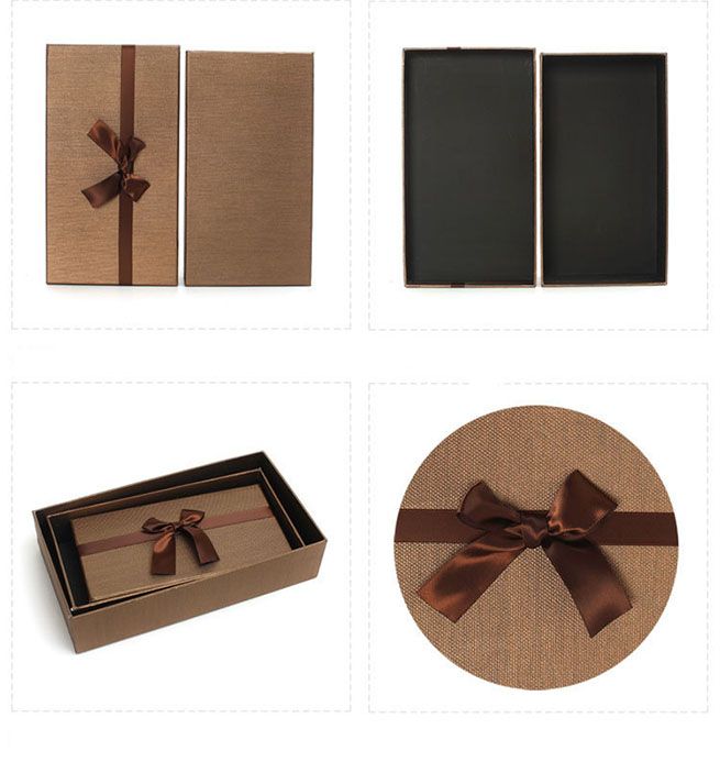3 pcs Brown Gift Boxes Case For Wedding party Xmas birthday Present ...