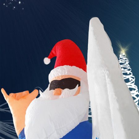 Christmas Inflatable Santa Claus with Surfboard - Collectables ...