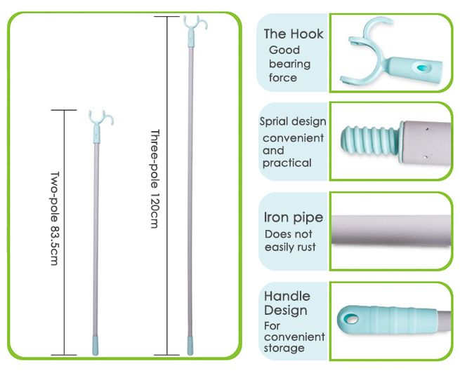 Retractable Garment Hook & Pole | Crazy Sales